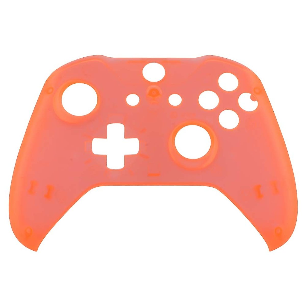 eXtremeRate Foggy Clear Orange Faceplate Cover for Xbox One Wireless Controller (Model 1708), Custom Case Front Housing Shell for Xbox One S & Xbox One X Controller - Controller NOT Included