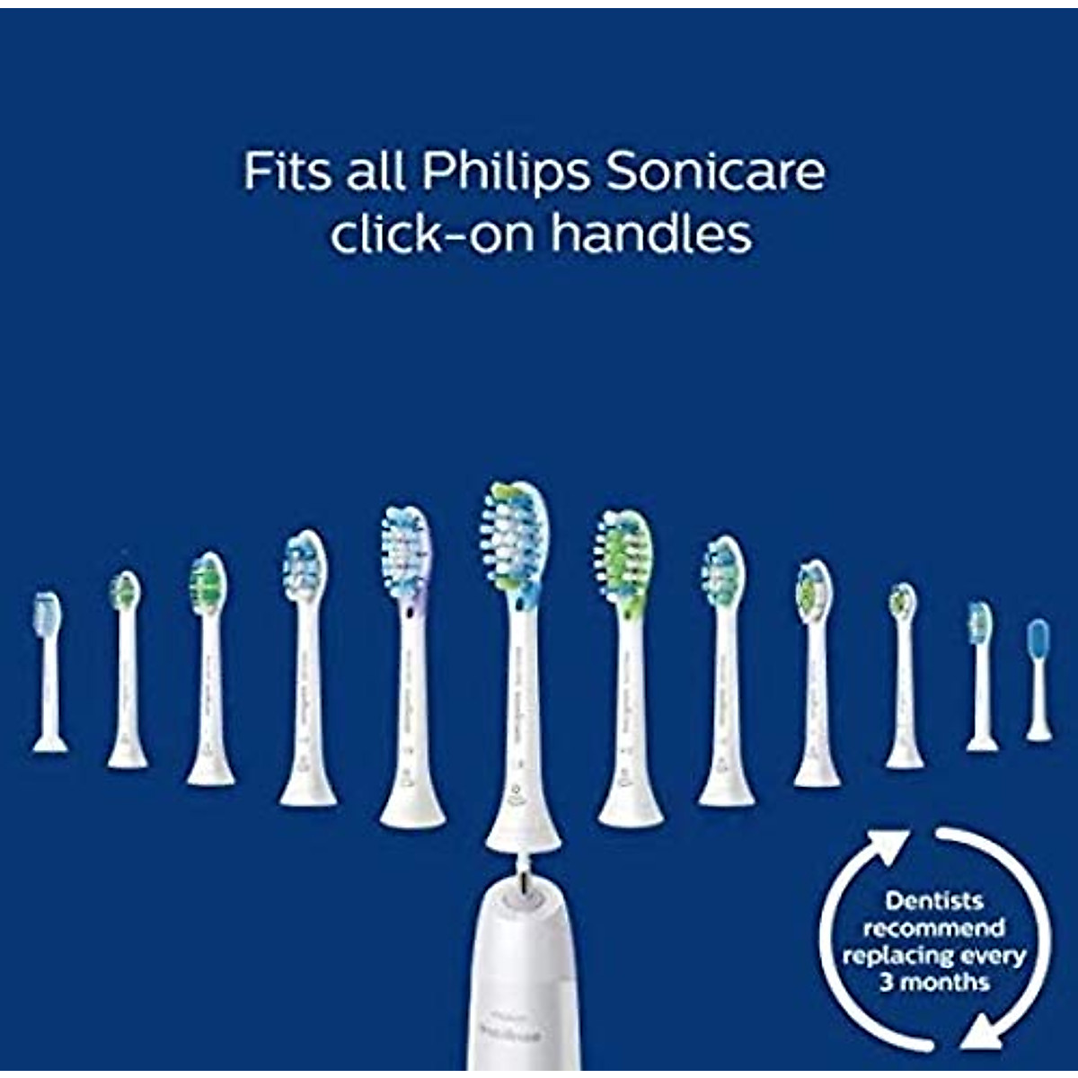 Toothbrush Heads by Philips Sonicare DiamondClean Compact Sonic Toothbrush Heads HX6074/26 x 4