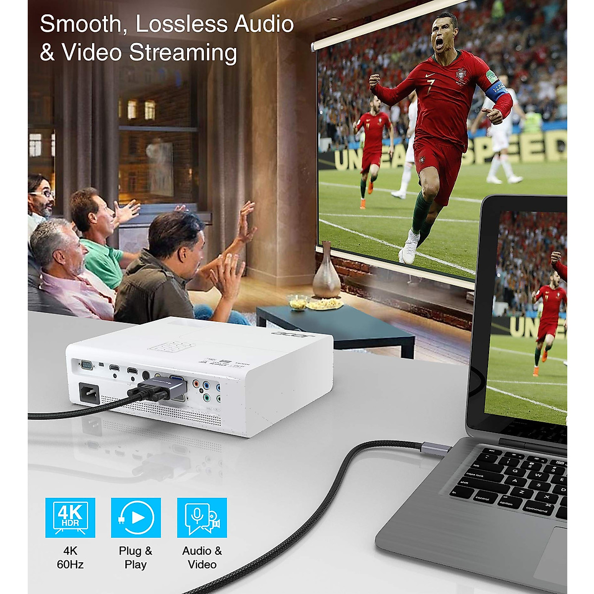 BlueRigger USB C to DVI Cable (6FT, 4K 30Hz, USB 3.1 Type C to DVI, Thunderbolt 3 to DVI) USB-C to DVI-D Cable Compatible with Samsung Galaxy, Surface Book, MacBook Pro, Dell, Pixelbook and More