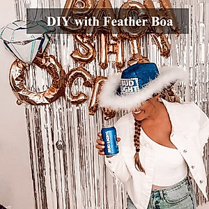 White Cowgirl Hat - White Cowboy Hats for Women - DIY Custom Cowboy Party Hats - Dress Up Bachelorette Cosplay Costume Accessories