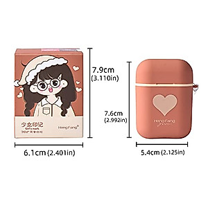 LAMUSELAND Matte Lipstick, 2Pc/Set Waterproof Long Lasting Moisturizing Lip Stain Earphone Dual-color Lip Gloss Primer, Non-stick Cup Lip Make Up Gift Kit for Girls (Red)