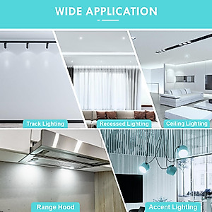 WOWLUMEN GU10 LED Light Bulbs, MR16 GU10 Base Bulb Replacement for Recessed Track Lighting, 5000K Daylight 5W 500LM 40° Spotlight for Kitchen, Range Hood, Living Room, Bedroom,6 Pack