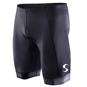 Synergy Men's Elite Tri Shorts with Mesh Pockets (Black, Small)