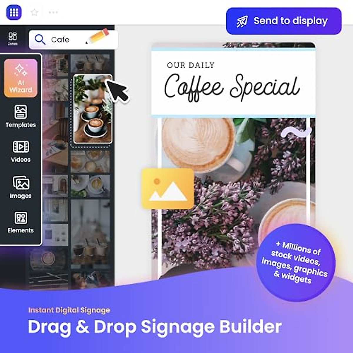 Mandoe Essentials Digital Signage Displays - Digital Signage Player for Digital Menu Board, Electronic Menu Board and Digital Message Board. World-Class Templates & Easy To Use Setup