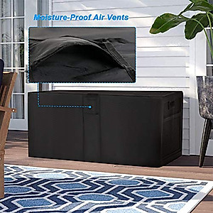 Jungda Outdoor Deck Storage Box Cover for Lifetime 116 Gallon Deck Boxes,Waterproof Patio Storage Box Cover - 51 X 26 X 26 Inch
