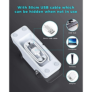 Vivefox Upgraded PS5 Controller Charger, Dual Charging Dock Station for Playstation 5 PS5 Controller with 5V/1.2A Fast Charging Cable, Playstation 5 Charging Station with LED Indicator