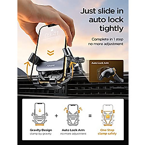 AINOPE Phone Mount for Car 2022 Upgrade 3-1 Gravity Car Phone Holder Mount for Car Dashboard Windshield Air Vent Cell Phone Holder Car Mount Compatible with iPhone 14 13 12 11 Pro Max & All Phones