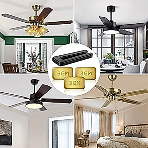 HFYHWT 12 PCS Ceiling Fan Blade Balancing Kit, 3 Sets Fan Balance Kit Including 3 Pcs Resilient Fan Balance Clips and 9 Pcs Metal Self-Adhesive 3G Weight, Practical Ceiling Fan Balancing Kit