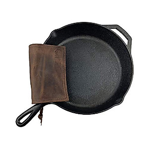 Rustic Leather Hot Pot Pad (Potholder), Double Layered, Double Stitched and Handmade by Hide & Drink :: Bourbon Brown