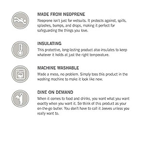 BUILT Gourmet Getaway Mini Soft Neoprene Lunch Tote Bag-Lightweight, Insulated and Reusable Mini Dot Navy LB10-MNV