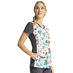 Tooniforms Women Scrubs Top V-Neck Plus Size TF749, 3XL, Pokemon Party