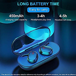 Wireless Earbuds, GAOMU Bluetooth Headphones in Ear w/Punchy Bass Sound, Precise Control Wireless Earphones, IPX6 Waterproof Bluetooth Earbuds, 20 Hrs Sport Earbuds w/Twin&Mono Mode/Mics, Black