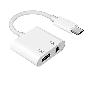 Pro Headphone 3Amp Aux Adapter Compatible with Your Motorola Moto Z Force Droid 32GB Plus USB-C 3.5mm Audio & Hi-Power Charging Port (Charge While You Listen)