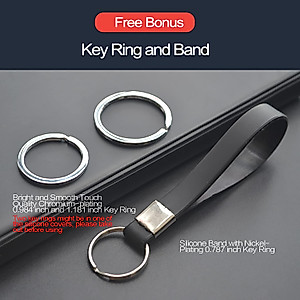 INFIPAR 2pcs Compatible with RAM 1500 6 Buttons Black Key Fob Cover Case Key Chain Protector Keyless Remote fit RAM 1500 Truck Pickup Only for Push Button Start