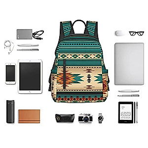 SWEET TANG Men Women Teens Lightweight Anti-Theft Travel Daypack Fashion Rucksack Durable Laptop Backpack for Work/Travel/College/Business - Compatible with Indiana Western Southwest Mesas, One Size