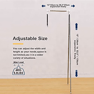 ANLEBUY Portable Garment Rack, Folding Clothes Rack, Collapsible Clothing Rack for Dance, Travel, Camping, Laundry, Indoor, Outdoor, Drying, Mini White Compact (Upgraded) + 3 Foldable Clothes Hangers