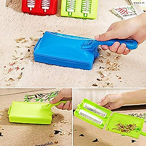 1 PCS Handheld Carpet Table Sweeper Crumb Dirt Fur Brush Cleaner Roller Collector Double Roller Cleaner Home Cleaning Accessories (Color Random)