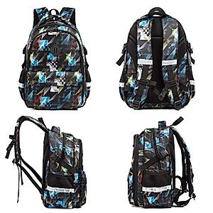 MOHCO Kids Backpack 16 in School Bookbag with Insulated Lunch Box Pencil Case Lightweight Student Bookbag for Girls and Boys