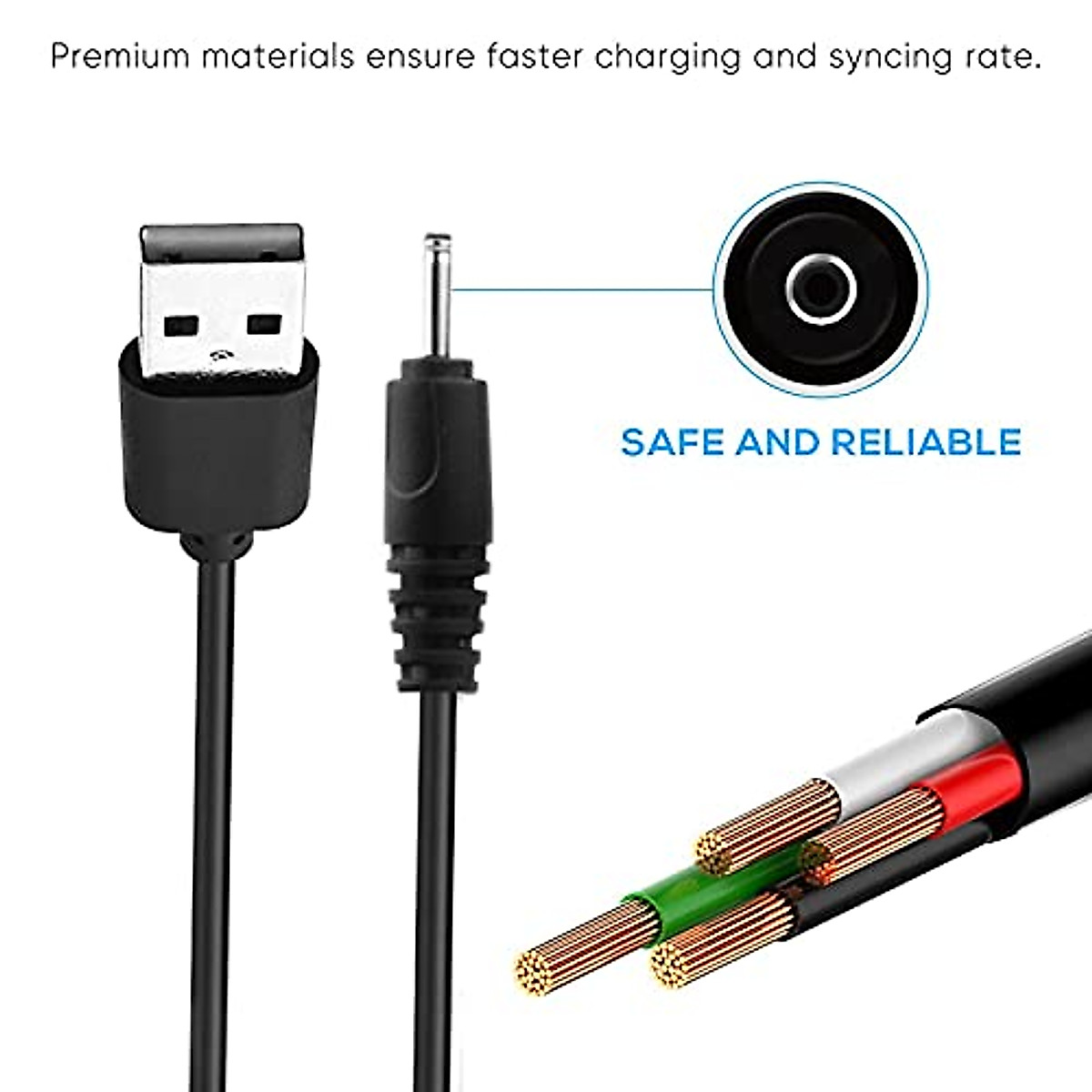 Love your yy Charger Charging Cable Power Cord Compatible with Fairywill Sonic Electric Toothbrush, Bitvae D2 Sonic, Vekkia, Dnsly, Gloridea Brush & More
