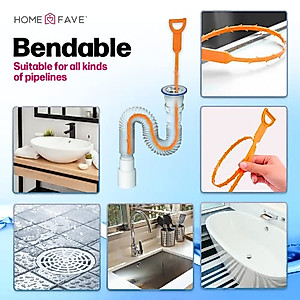 Drain Hair Catcher Drain Clog Remover, 7pcs Bathroom Accessories Set, 4 Durable Silicone Shower Hair Drain Catcher, 3 Drain Snake Hair Remover 25in, Cleaner Sink Stopper for Tub Bathtub and Kitchen