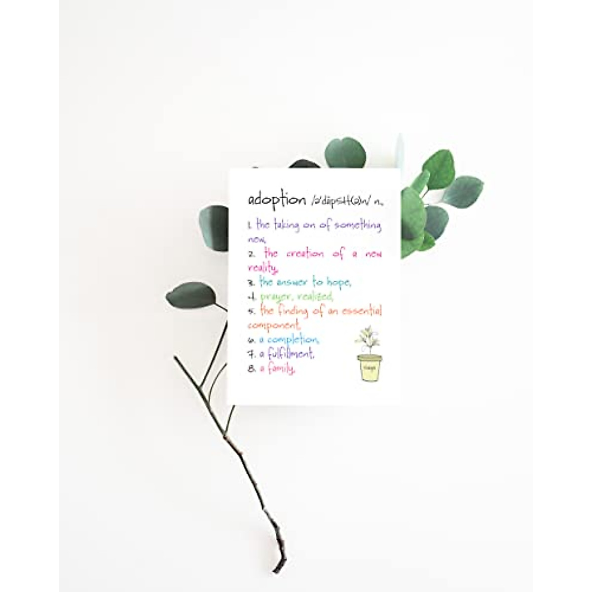 Adoption Cards - Adoption Greeting Card - New Family Card - Congratulations Card for Adoptive Parents - New Baby Son Daughter Gift - 4.25" x 5.5" Folded Card and Envelope Set