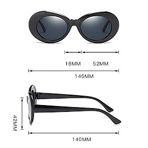 SUNOVELTIES 6 Pack Retro Kurt Cobain Clout Goggles Sunglasses Neon Colors Round Lenses Polarized Eyewear Hype Beast Style Party Costume Glasses for Teenagers Women Men