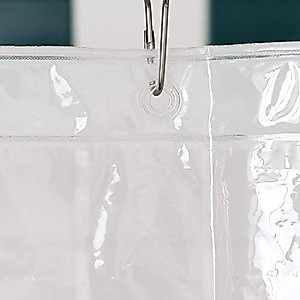 Wandeful Silver Metal Shower Curtain Style Hanging Clip Chain Hooks for Sorting & Organizing, Window Arts & Crafts Display, DIY Key Hangers (60 Pieces)