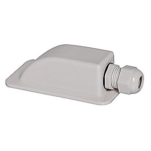 Carkio Solar Single Cable Entry Gland, 1 Piece White Solar Photovoltaic Bracket Curved Cable Connector for Cable Types 2.5mm² to 6mm²