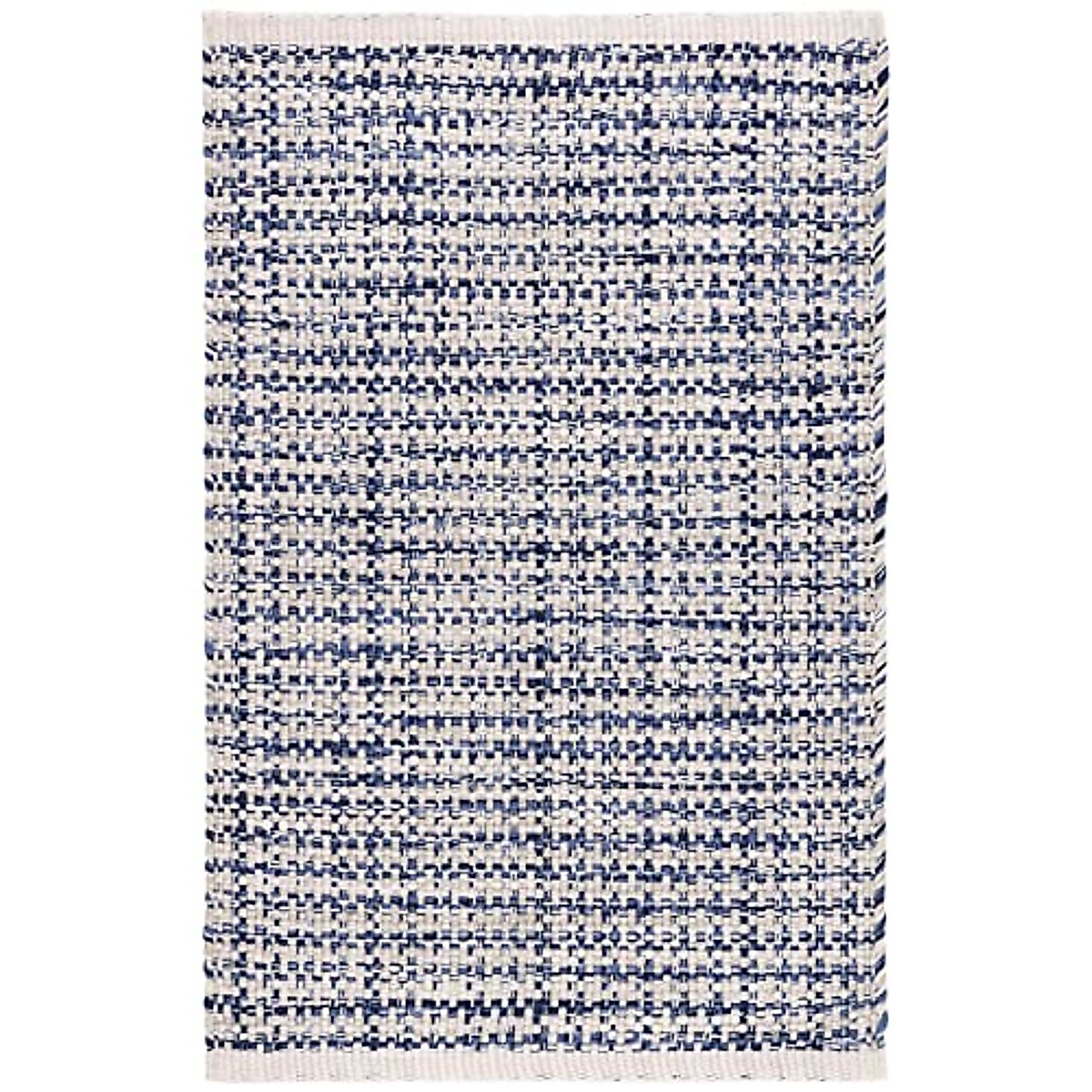 Dash and Albert Journey Blue Handwoven Indoor/Outdoor Rug, 8 X 10 Feet, Blue/Grey Geometric Pattern