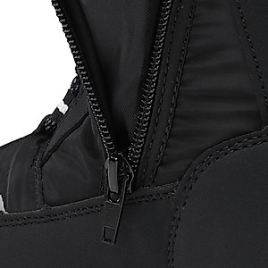 DREAM PAIRS Boys Toddler Snow Boots Slip Resistant Faux Fur Lined Mid Calf Little Kids Winter Shoes SDSB2312K Size 10 Toddler BLACK