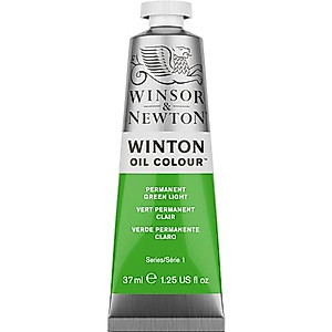 Winsor & Newton Winton Oil Color, 37ml (1.25-oz) Tube, Permanent Green Light