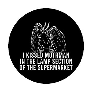 Mothman Cryptid I Kissed Mothman In The Lamp Section PopSockets Standard PopGrip