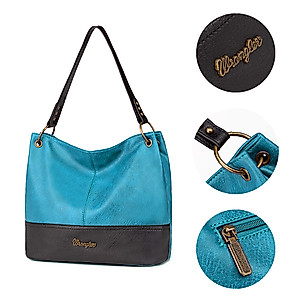 Wrangler Hobo Bags for Women Leather Hobo Purses Shoulder Bag Tote Bag Womens Purses and Handbags WG20-918TQ