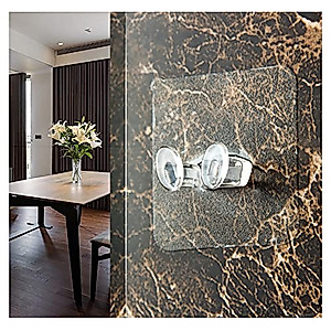 CARURLIFF 12 PCS Power Plug Holder Wall Mounted Organizer for Charger, Hairband, Adhesive Hooks for Bedroom, Kitchen (Transparent 12 PCS)