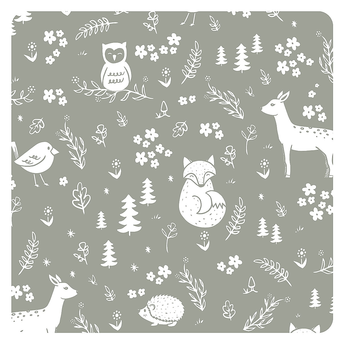 BapronBaby Forest Friends Bapron - No Neck Tie Safer Bib for Baby & Toddler - Soft Waterproof Stain Resistant - Machine Washable - Sz Preschool 3-5yrs