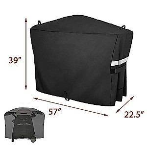 QuliMetal 7645 Grates, 41862 Grill Burner and 7112 Grill Cover for Weber Q200, Q220, Q240, Q2000, Q2200, Q2400 Series Gas Grills