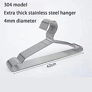10PC Laundry Hanger 45cm Space Saving Chrome Metal Strap