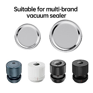 48PCS Mason Jar Lids for Wide and Regular Mouth Jars, No Date Reminder, Compatible with Electric Vacuum Sealers, Vacuum Seal Mason Jar Lids Only