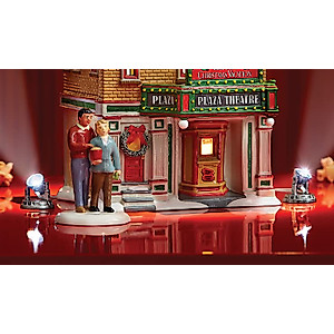 Department 56 Village Collection Accessories Movie Premiere Lamps Lit Figurine Set, 4.5 Inch, Silver