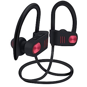 HOOTEK Bluetooth Earphones, V5.0 IPX7 Waterproof Earbuds Wireless Sport Headphones, Bass HD Stereo Sweatproof Earbuds, CVC8.0 Noise Cancelling Headset for Workout, Running, Gym, 8Hrs Up Play time