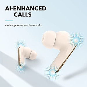 Soundcore by Anker Life P3i Hybrid Active Noise Cancelling Earbuds, 4 Mics, AI-Enhanced Calls, 10mm Drivers, Powerful Sound, App for Custom EQ, 36H Playtime, Fast Charging, Transparency, Bluetooth 5.2