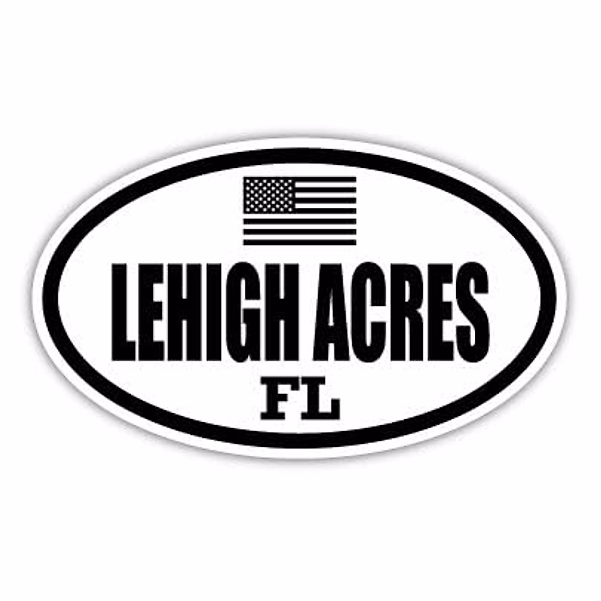 3 Pack Reflective Lehigh Acres FL Florida Lee County Stealthy US Flag Euro Decal Sticker Vinyl for Hard Hats, Bottles, Glass, Toolbox 2" x 3"