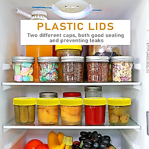 Brajttt Small Mason Jars 5 oz, Mini Canning Jar,16 pack Small Glass Jars with Regular Lids, Ideal for Jelly, Jam, Honey, Dessert, Spice