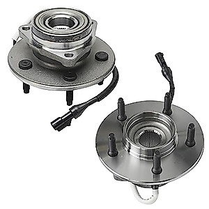 Detroit Axle - 4WD Front Wheel Bearing Hubs for 1997-2000 Ford F-150 [w/ 4-Wheel ABS], Replacement 1998 1999 F-150 Wheel Bearing and Hubs Assembly Set, Pair Hubs