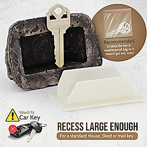 RamPro Hide-a-Spare-Key Fake Rock - Looks & Feels Like Real Stone - Safe for Outdoor Garden or Yard, Geocaching (1)
