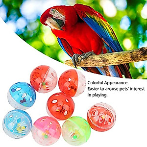 10pcs Hollow Rolling Bell Ball Pet Bird Toy Parrot Chew Cage Fun Toys Parakeet Cockatiel Parrot Pet Toy