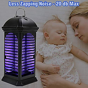 Bug Zapper Electric Indoor Insect Killer suspensible UV Light | Mosquito Killer Bug Fly Pests Attractant Trap Zapper Lamp w/Powerful 1000V Grid for Indoor Home Bedroom,Kitchen, Office