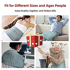 Upgraded Heating Pad for Back Pain Relief Electric Heating Pads for Cramps with Belt (12"x24"+20'') 4 Auto Off & 6 Heat Level Large Menstrual Heating Pad XL Moist/Dry Heat Pad for Neck and Shoulder