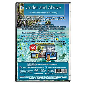 Ocean and Underwater DVD - Under And Above The Pacific Ocean - Fly Over Tropical Paradise - Row over Coral Reefs and Dive With The Turtles