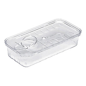 Restaurantware 2 oz Rectangle Clear Plastic Tin Can - with Lid - 4" x 2" x 1" - 20 count box